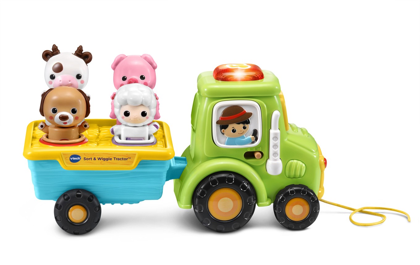 VTech® Sort & Wiggle Tractor™ Push or Pull Toy With Four Farm Animals