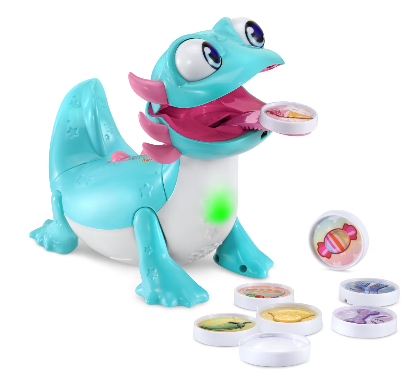 VTech Talking Axolotl Sandy Snacks-a-Lot Toy with Snack Pieces