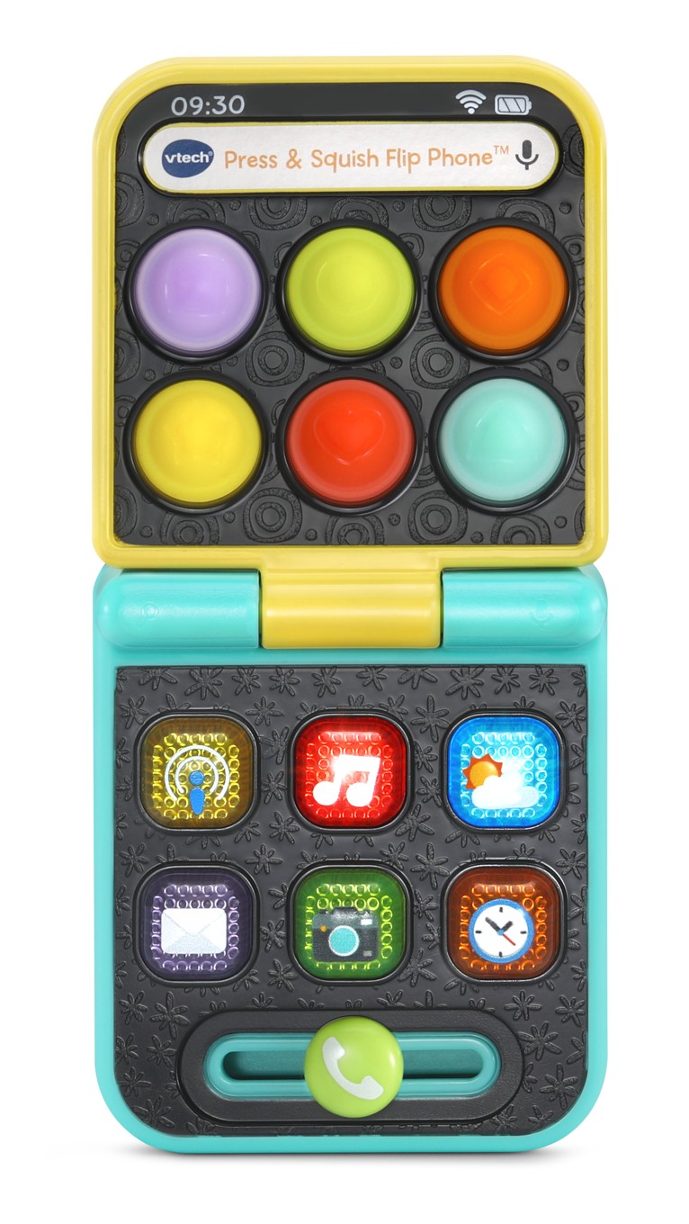 VTech Press & Squish Flip Phone With Light-Up Popping Buttons