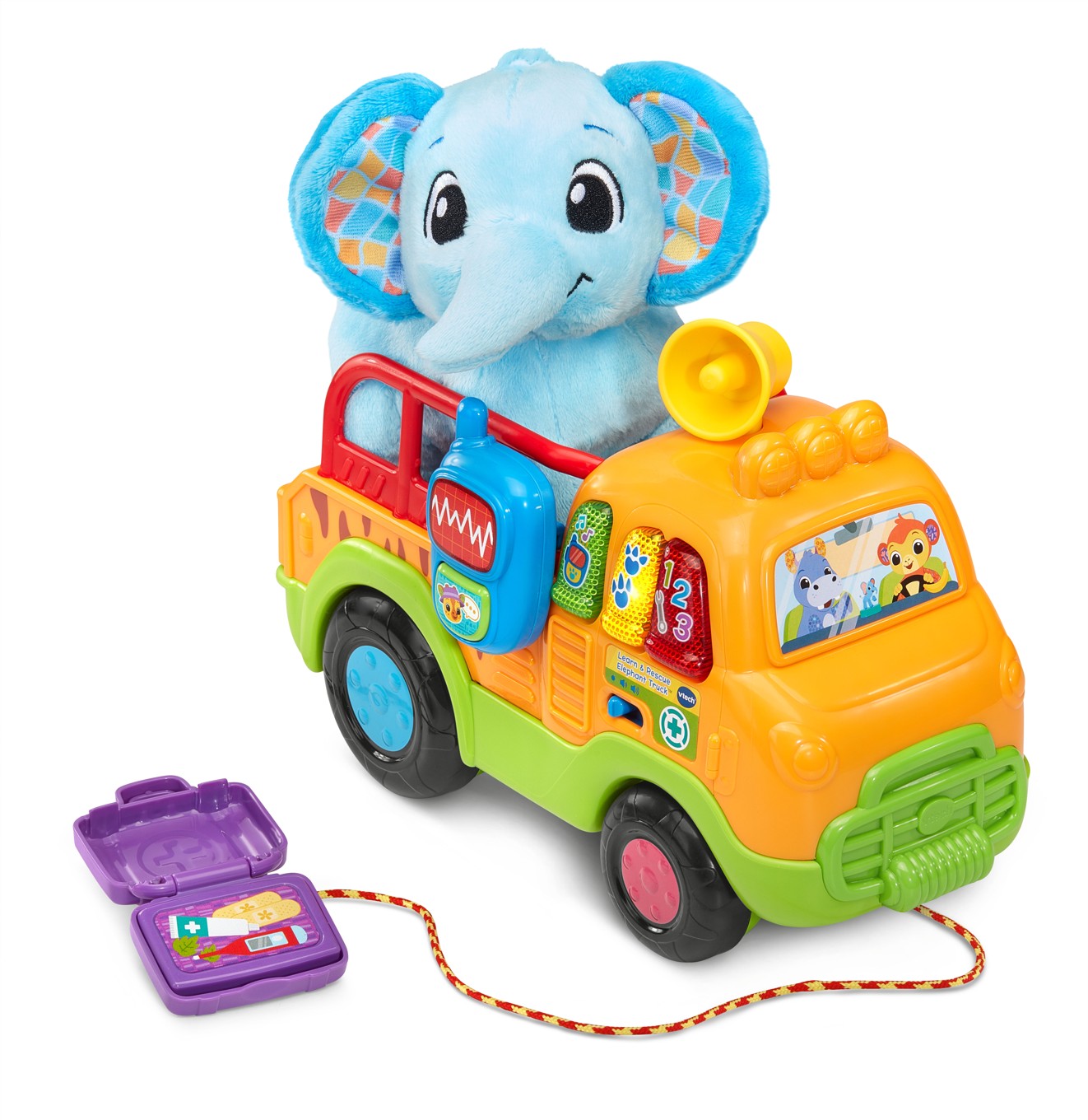 VTech Learn & Rescue Elephant Truck With Plush Elephant Toy