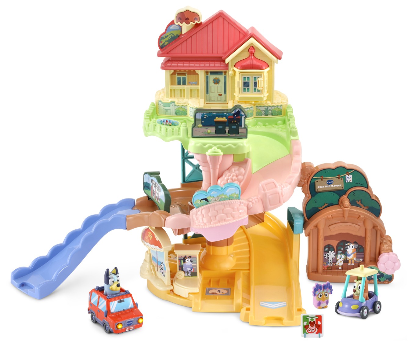 VTech Bluey Road Trip Playset, Two Cars & Bonus Accessories
