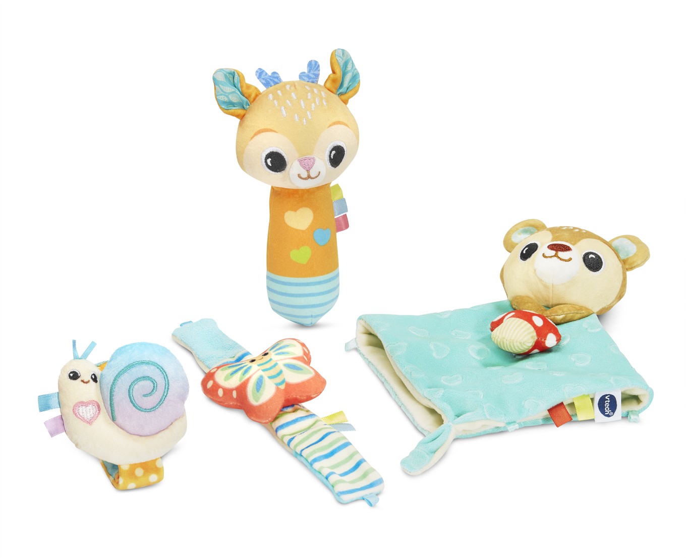 VTech Snuggle, Jingle & Play Baby Bundle Lovey and Rattles