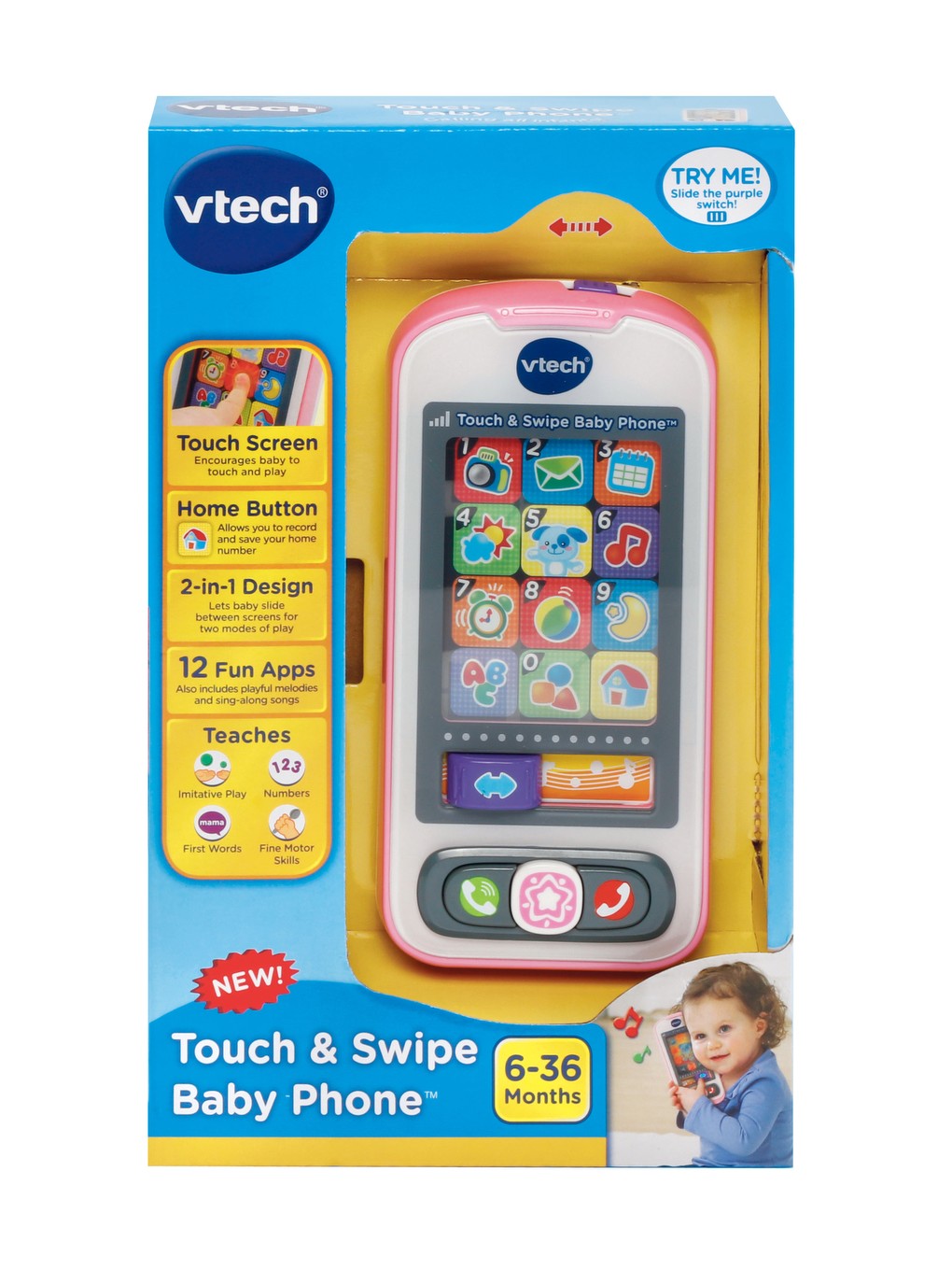 Touch & Swipe Baby Phone | Infant Learning | VTechkids.com