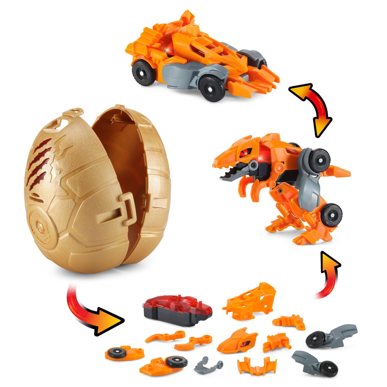 VTech® Switch & Go® Hatch & Roaaar Egg Velociraptor Racer™ Transforming ...