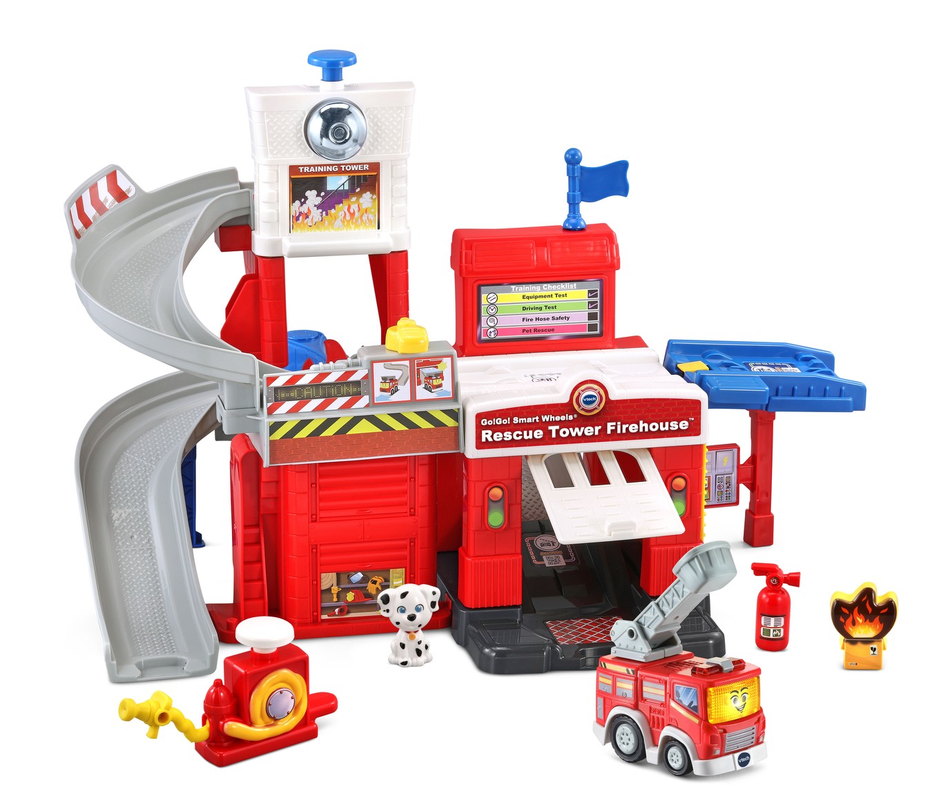 VTech® Go! Go! Smart Wheels® Rescue Tower Firehouse™ Track Set & 4 Play ...