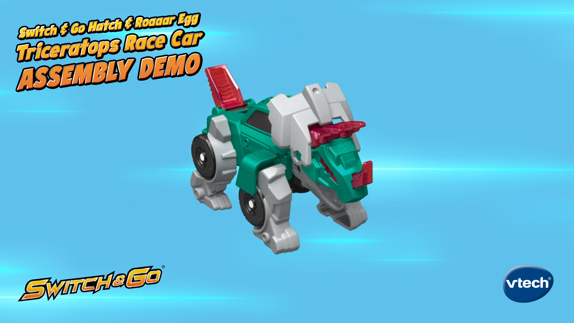 Switch & Go® Hatch & Roaaar Egg Triceratops Race Car™
